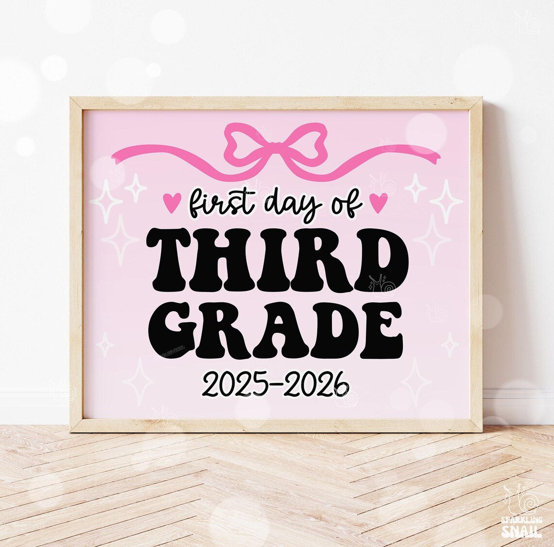 First Day of Third Grade Sign Printable Back to School Sign First Day ...
