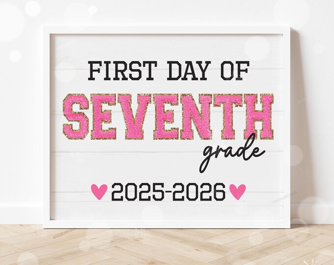 First and Last Day of 7th Grade, First and Last Day Seventh Grade, 7th ...