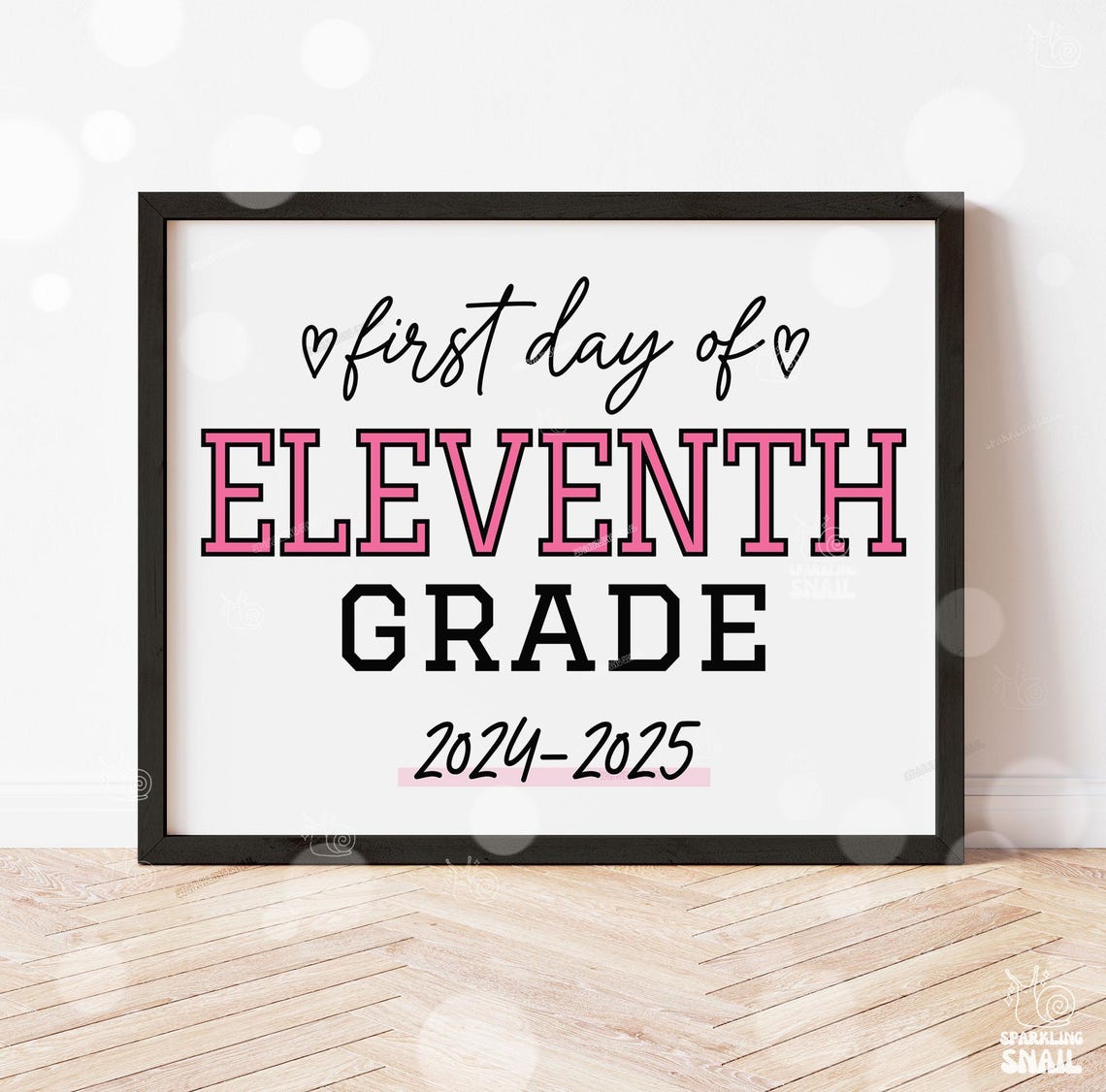 First Day of 11th Grade Sign Printable Back to School Sign First Day of ...