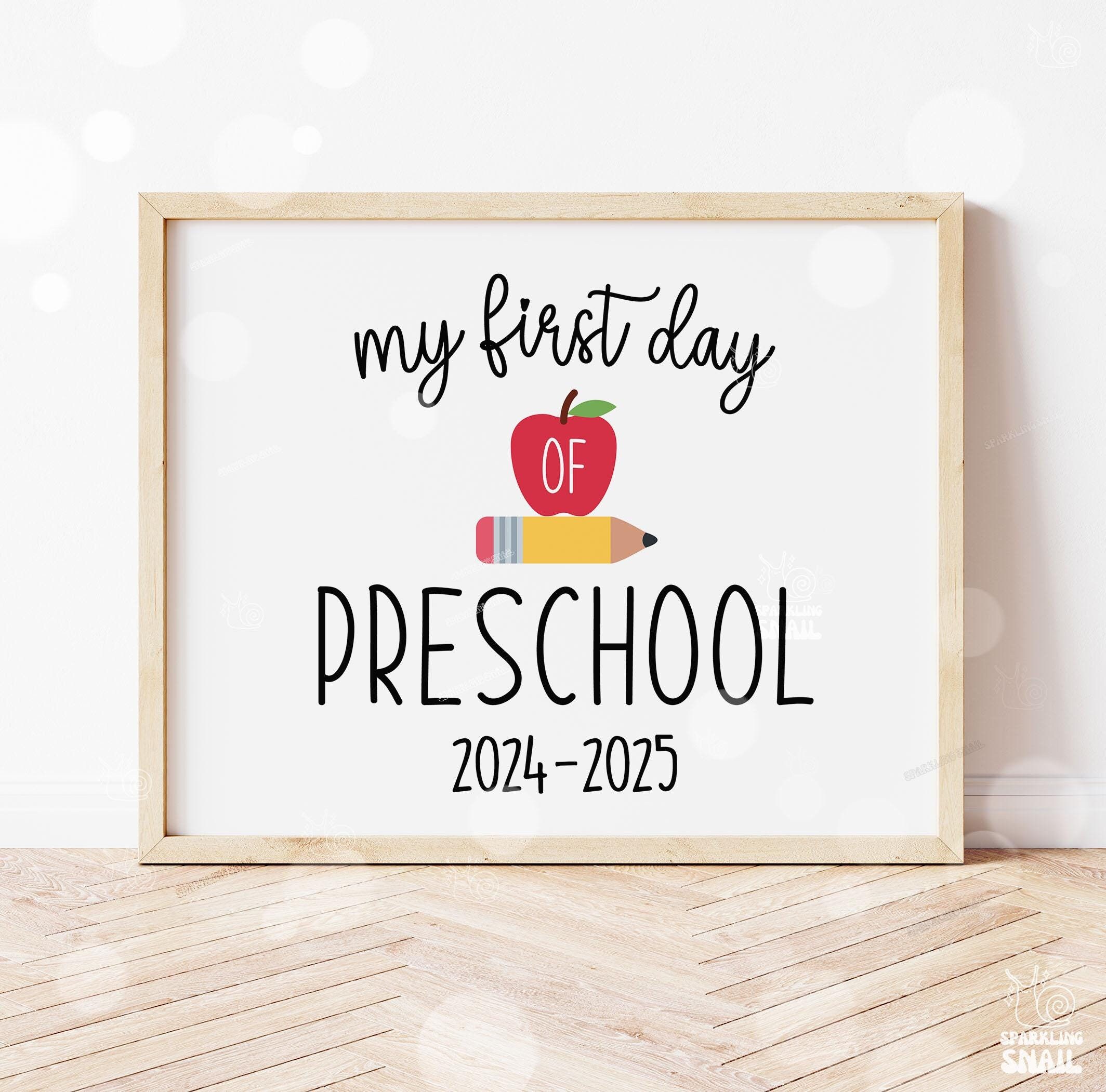 First Day of Preschool Sign Printable Back to School Sign First Day of ...