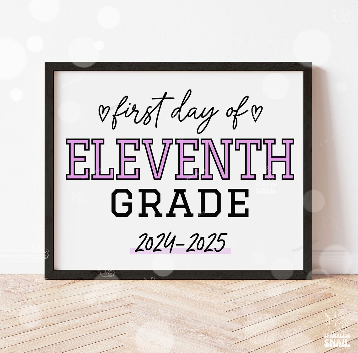 First Day of 11th Grade Sign Printable Back to School Sign First Day of ...