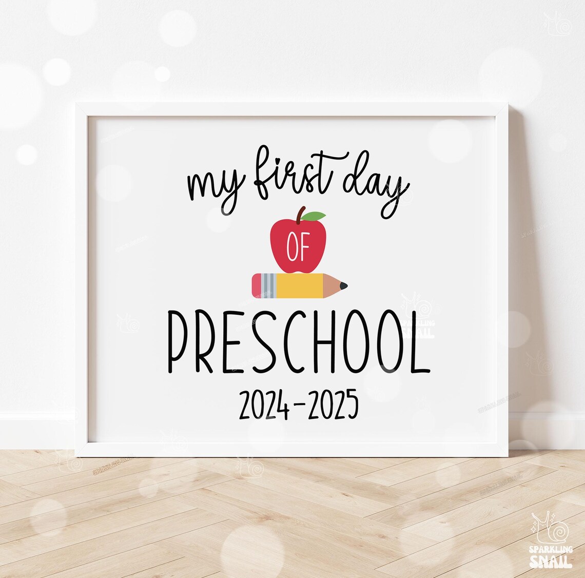 First Day of Preschool Sign Printable Back to School Sign First Day of ...
