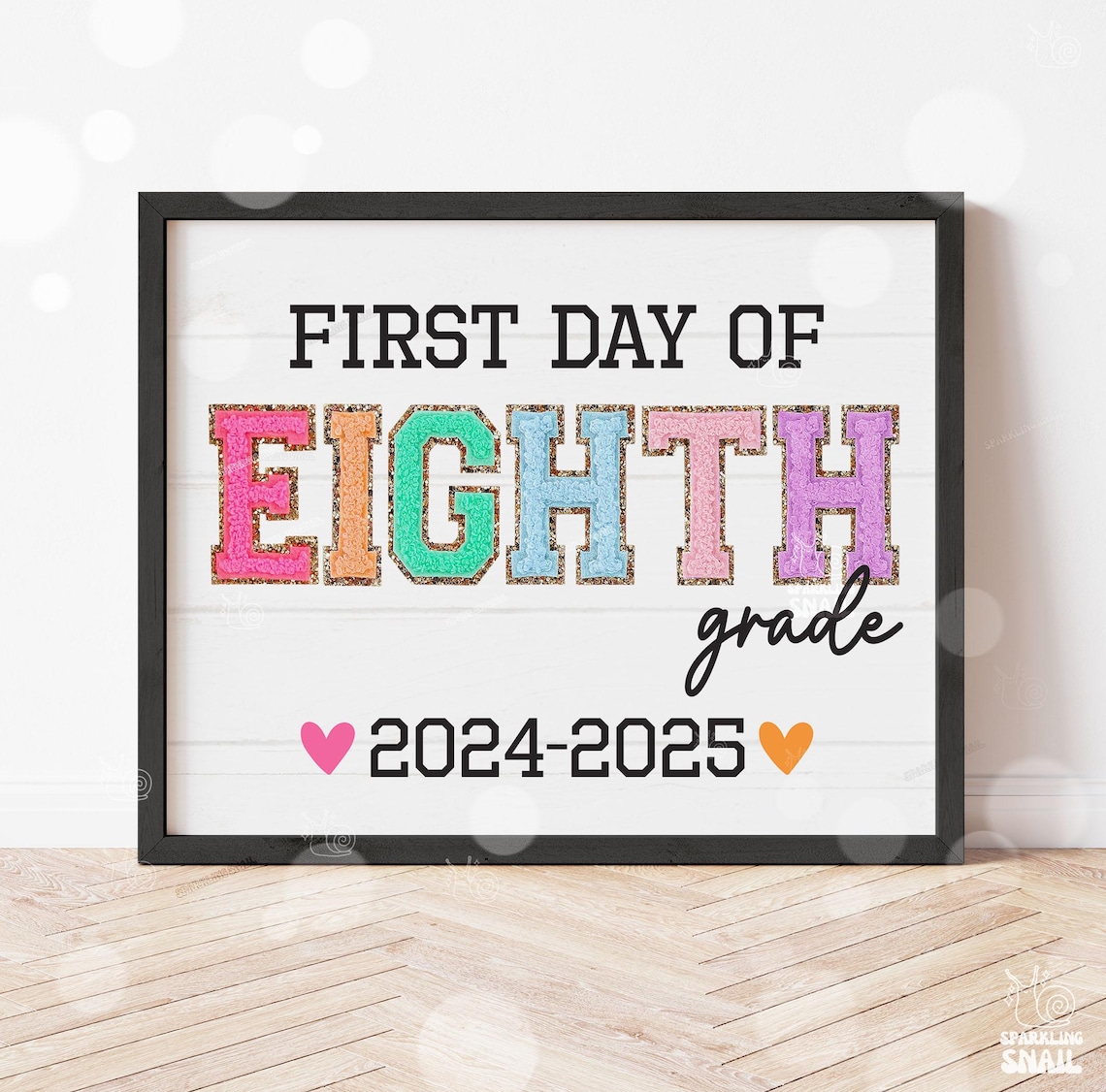 First Day of Eighth Grade Sign Printable Back to School Sign First Day ...