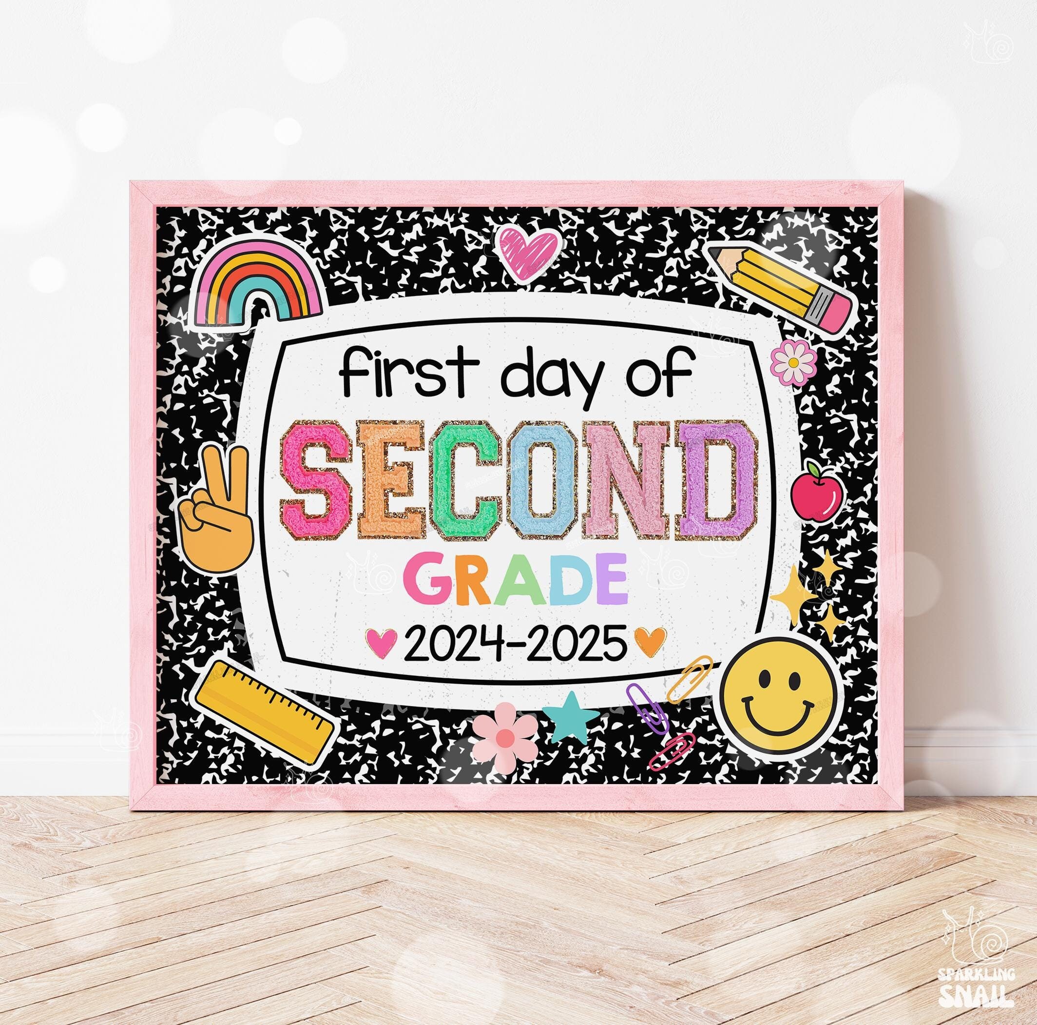 First Day of Second Grade Sign Printable Back to School Sign First Day ...