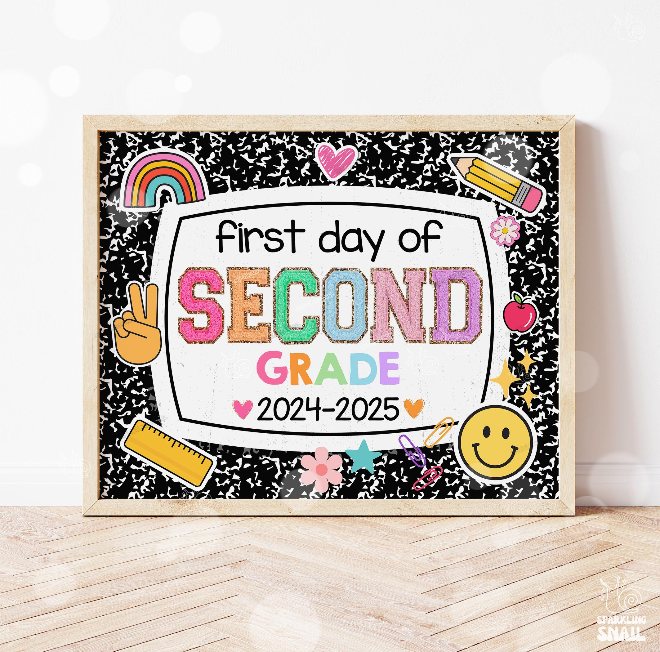 First Day of Second Grade Sign Printable Back to School Sign First Day ...