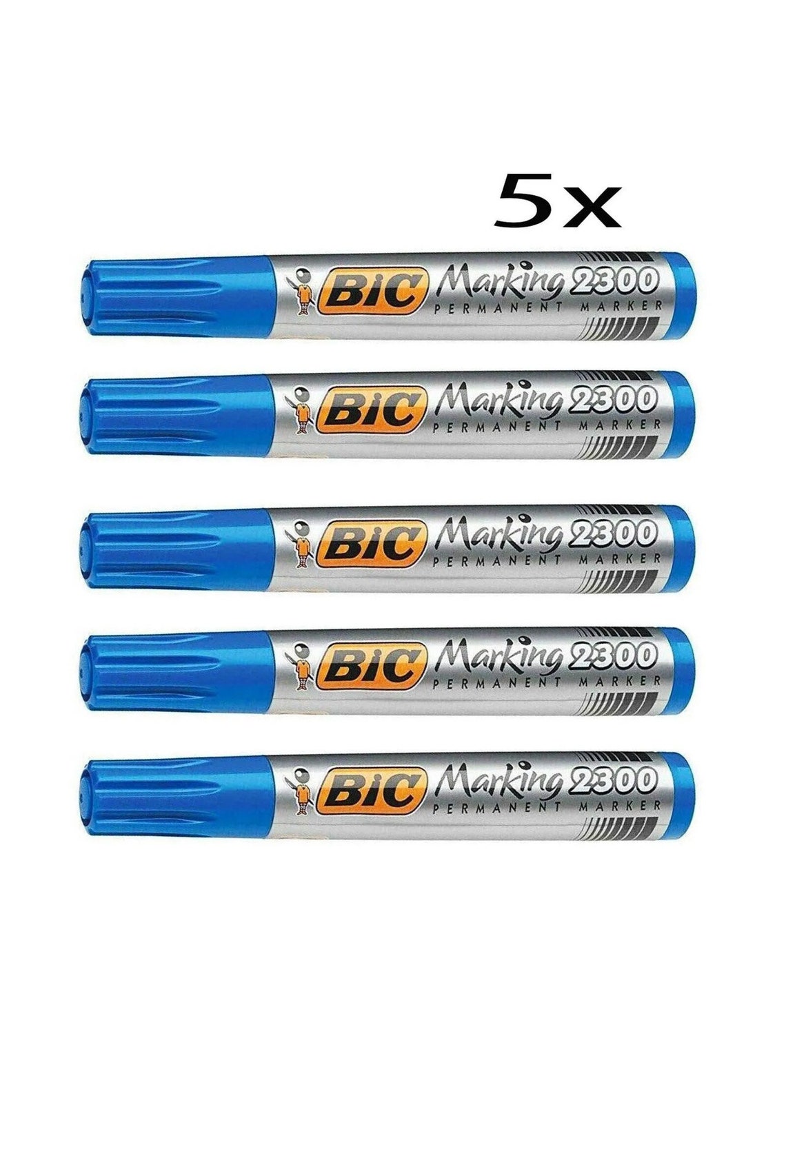 New BIC Permanent Marker Pens 2300 Thick Chisel Tip Marking Point Black ...