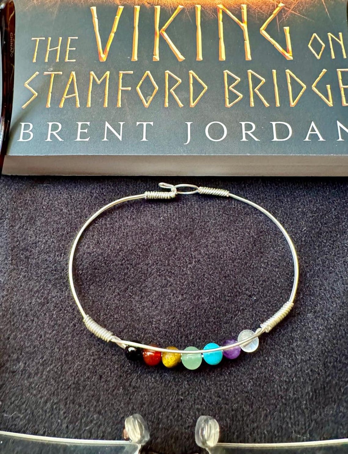 Handmade 7 Chakra Bracelet: Silver Plated Wire Wrapped Artisan Jewelry ...