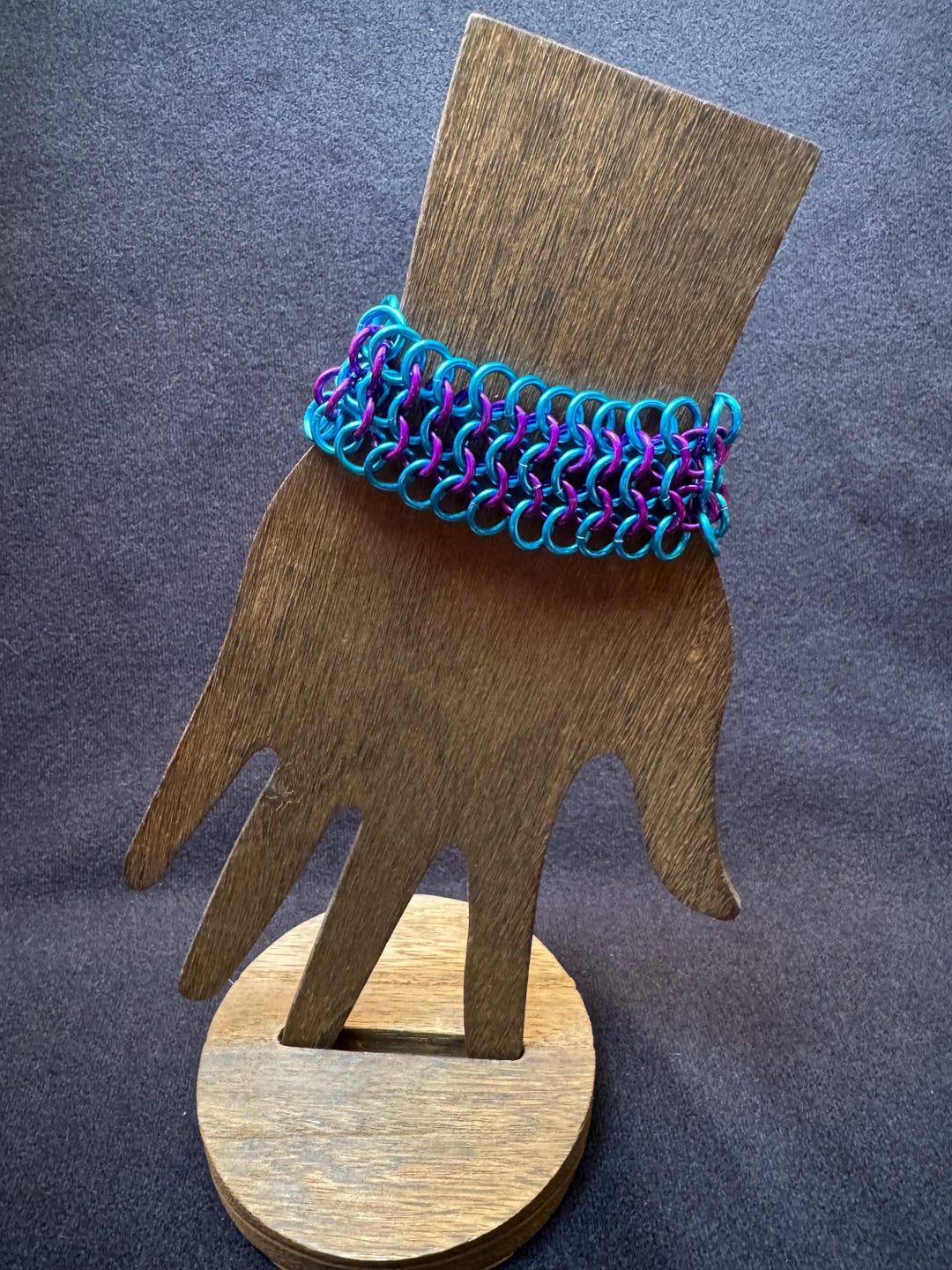 Handmade Anodized Aluminum Chainmail Bracelet With Magnetic Clasp - Etsy