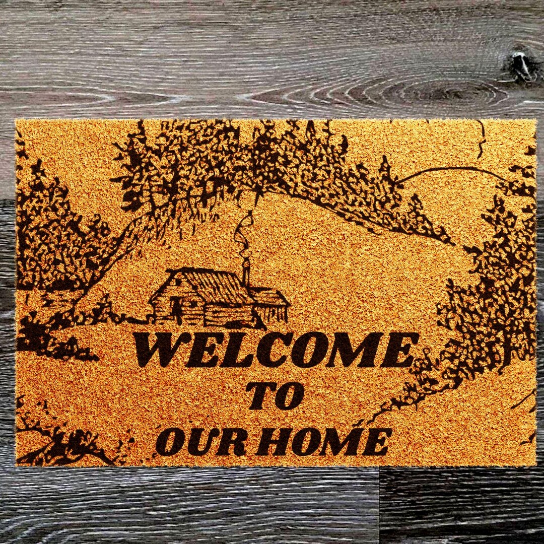 Welcome to the Cabin Doormat - Country Hills Woods Farmhouse Rug ...