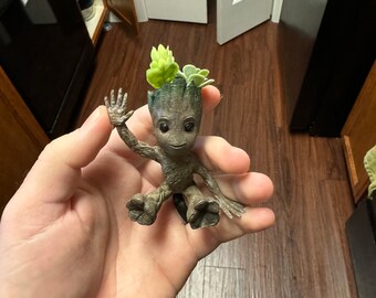 Baby Groot Sitting Figure Hand Painted & Decorated - Etsy