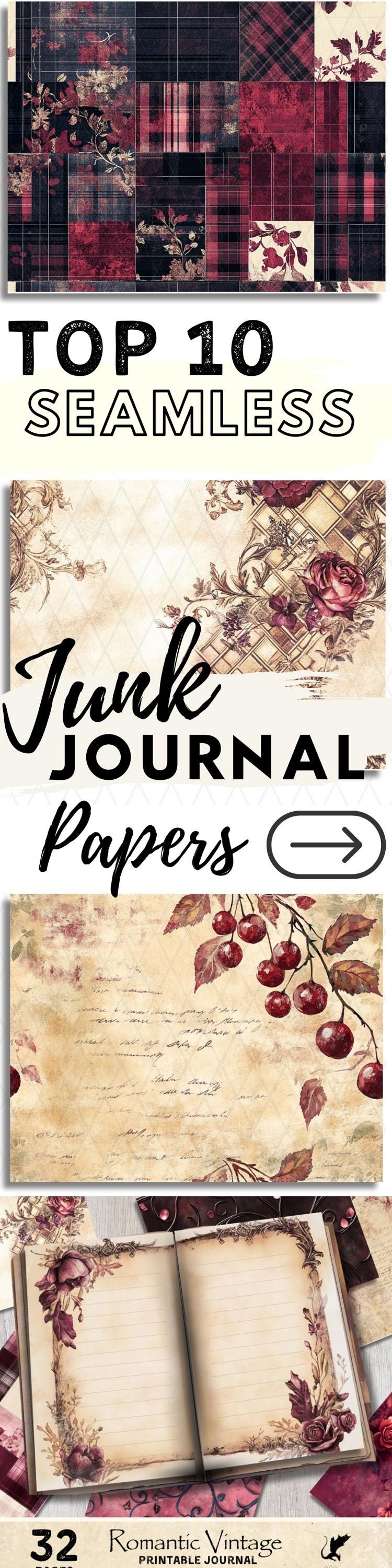 Grunge Pattern Scrapbook Printable Seamless Pattern Romantic Junk ...