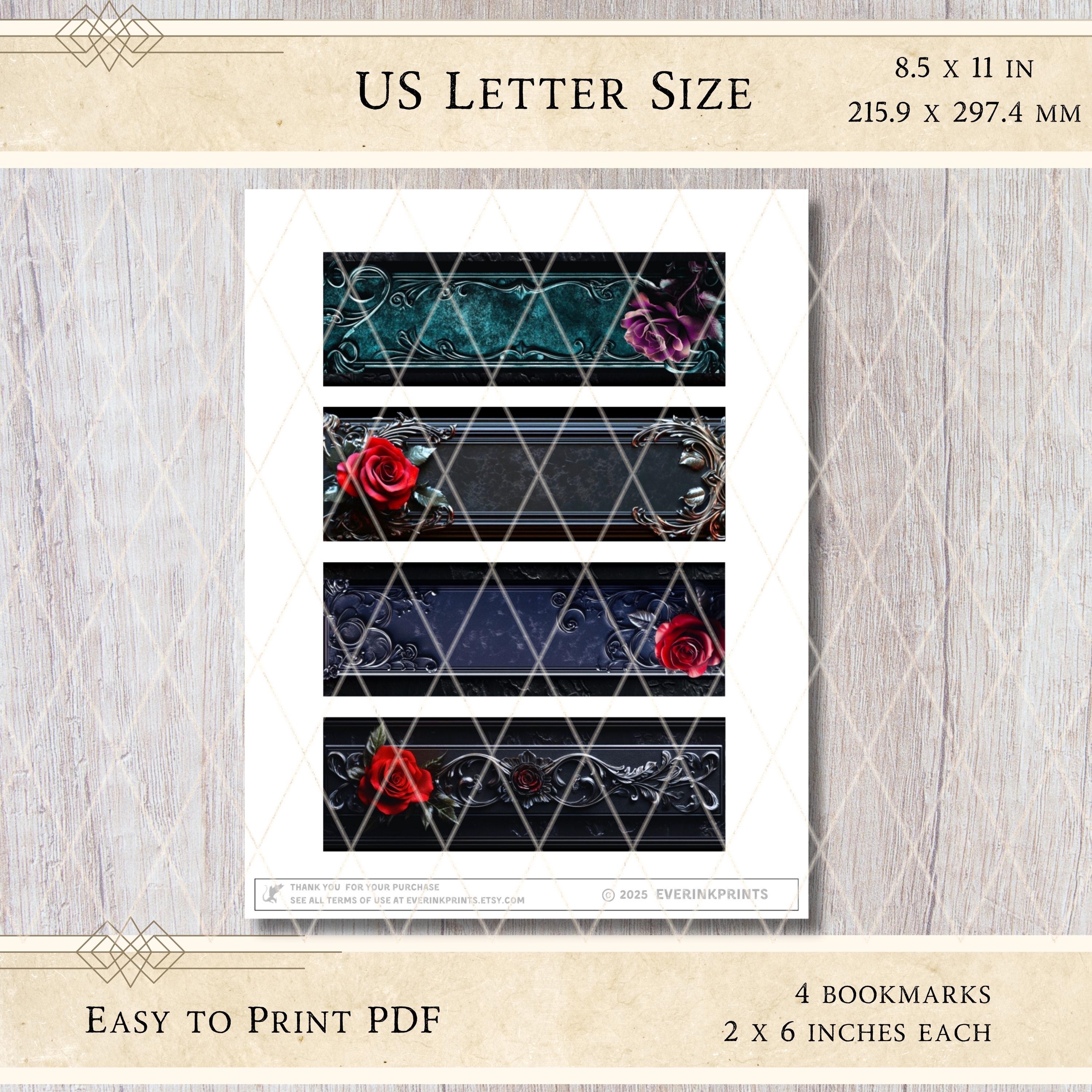 Romance Bookmarks PNG Romantasy Bookmarks Design PNG Dark Romance ...