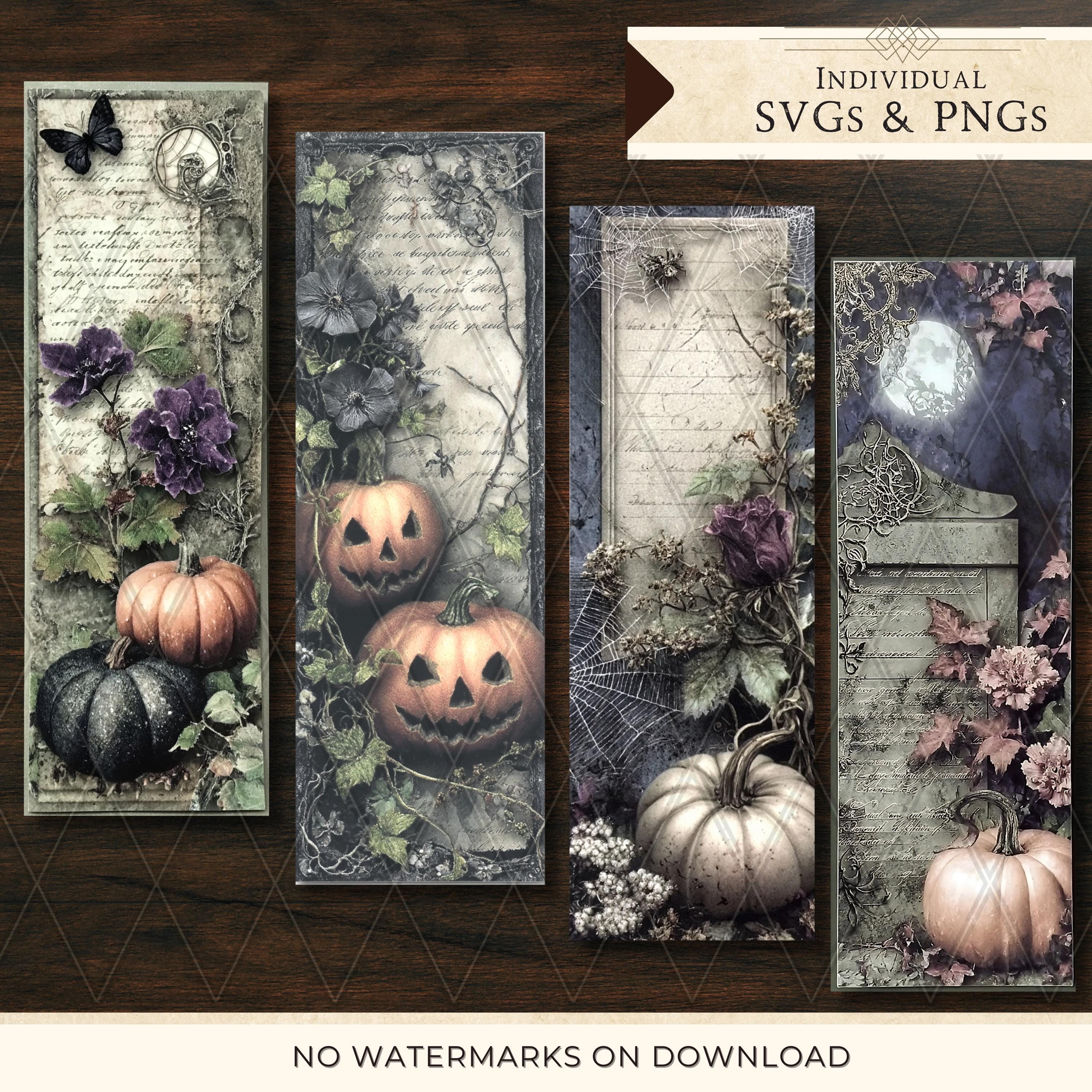 Pumpkin Bookmark Fall Bookmark Digital Download Autumn Bookmark DIY ...