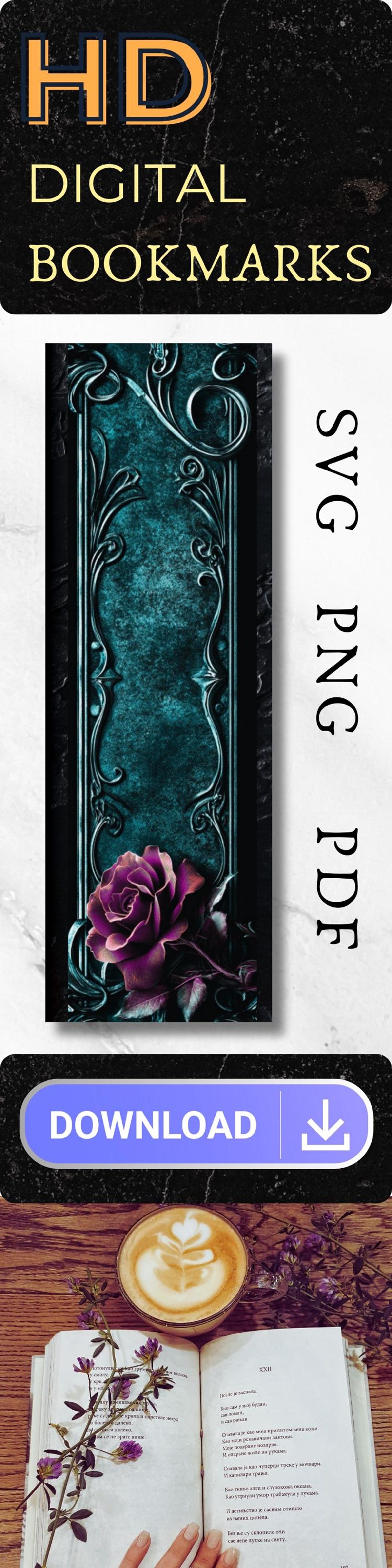Romance Bookmarks PNG Romantasy Bookmarks Design PNG Dark Romance ...