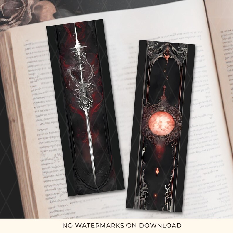 SVG Bookmark Fantasy Magic Ephemera PNG Dnd Bookmarks Printable Witchy ...