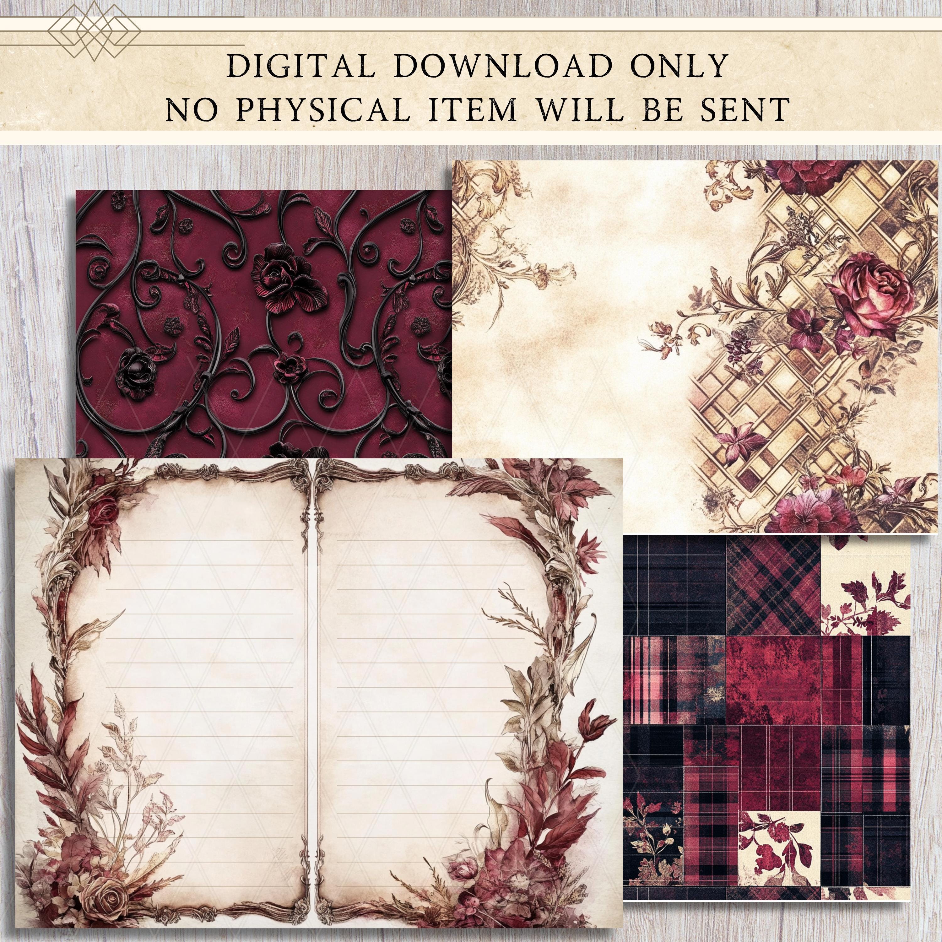 Grunge Pattern Scrapbook Printable Seamless Pattern Romantic Junk ...