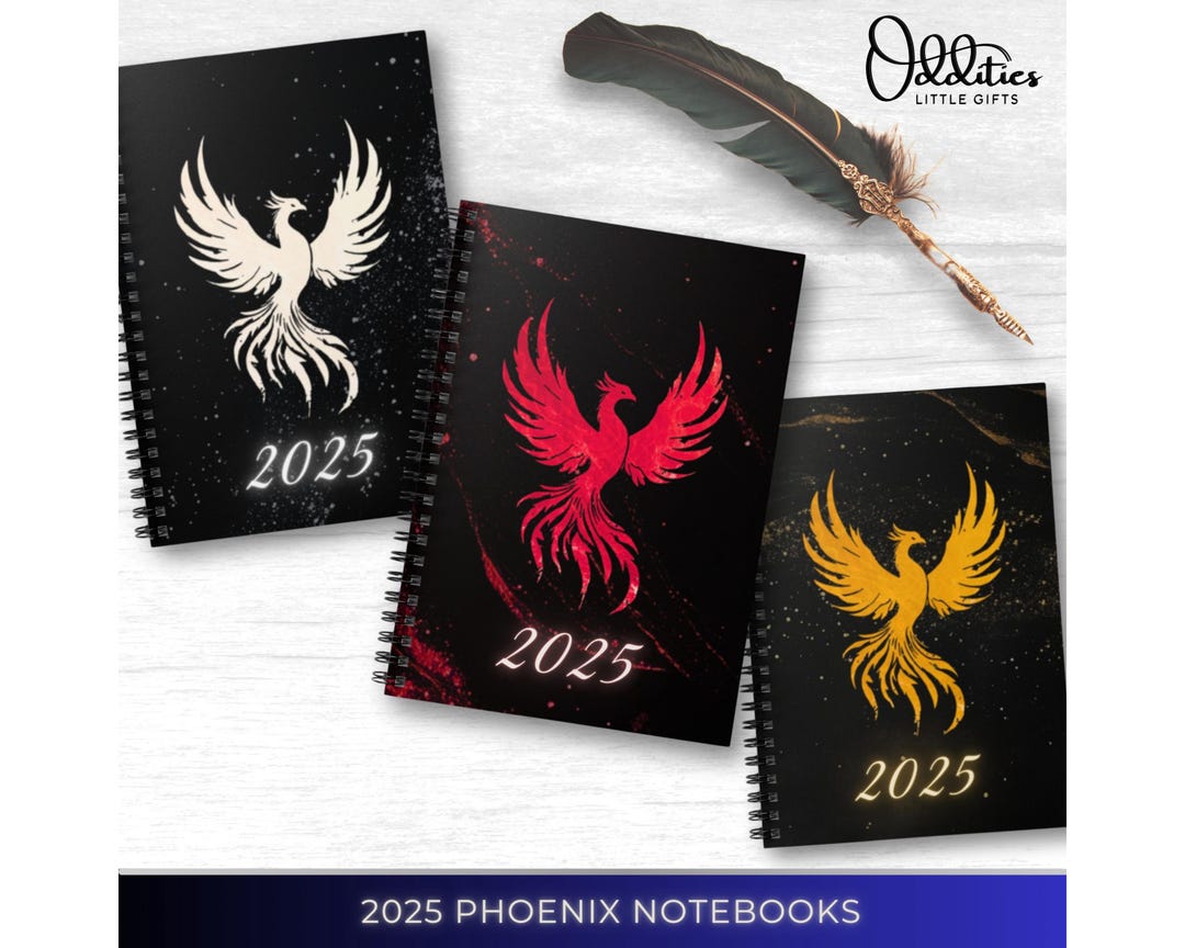 2025 Fantasy Notebook 2025 Diary Gift Fantasy Notebook Phoenix Firebird ...