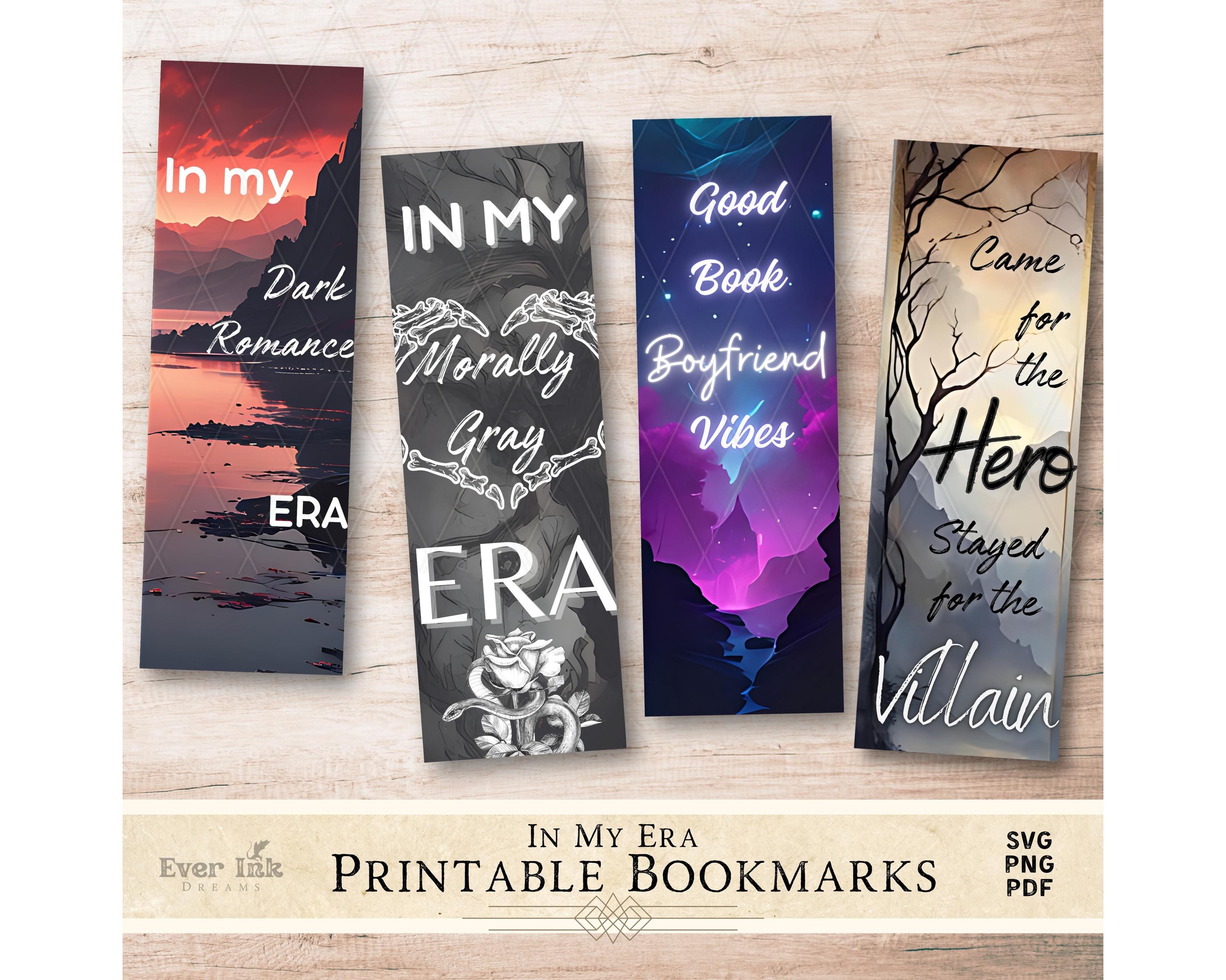 Morally Grey Bookmark SVG Reading Book Villain Lover Bookmarks Digital ...