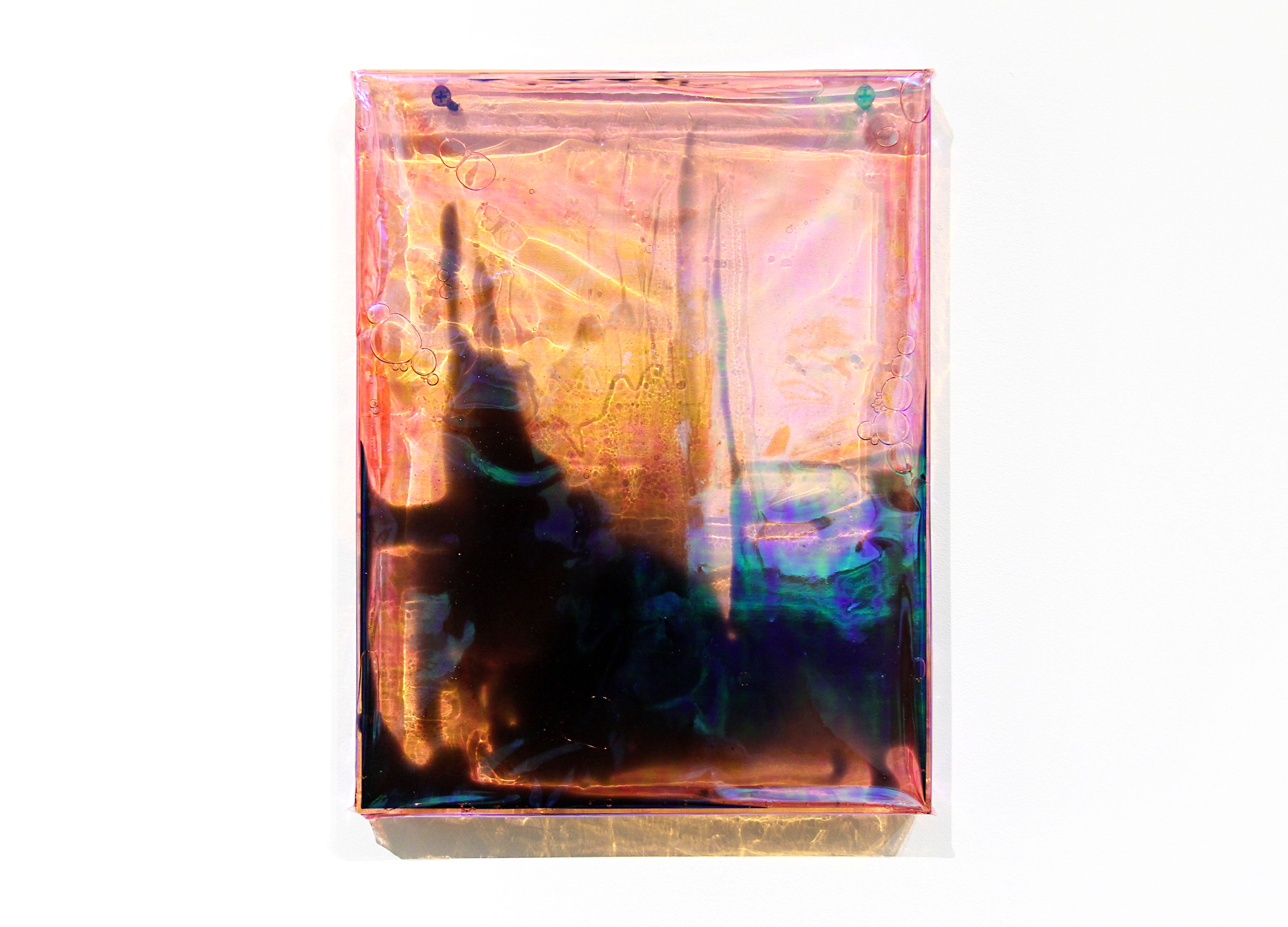Redshift, Iridescent Resin Painting on Transparent Acrylic Panel ...