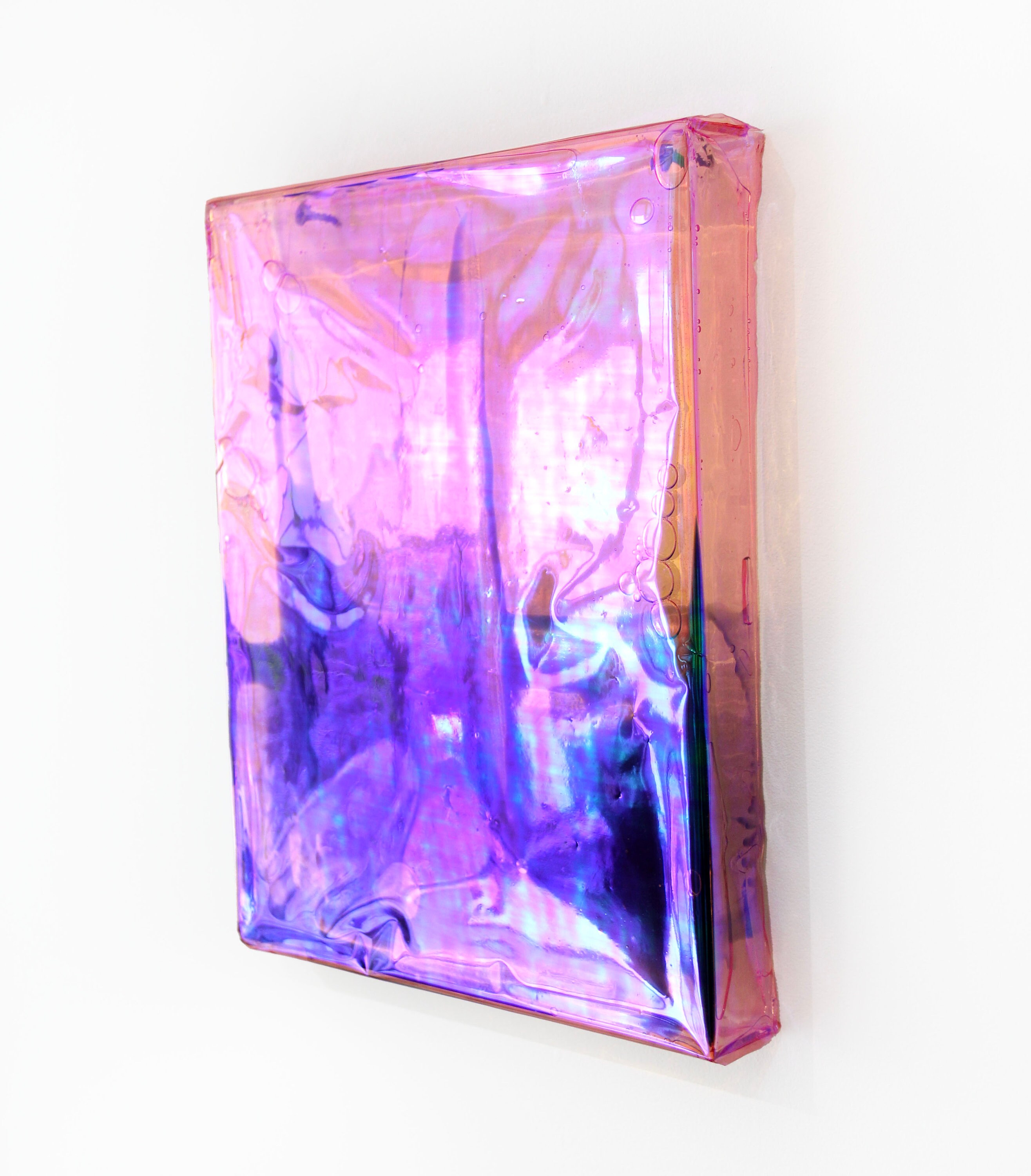 Redshift, Iridescent Resin Painting on Transparent Acrylic Panel ...