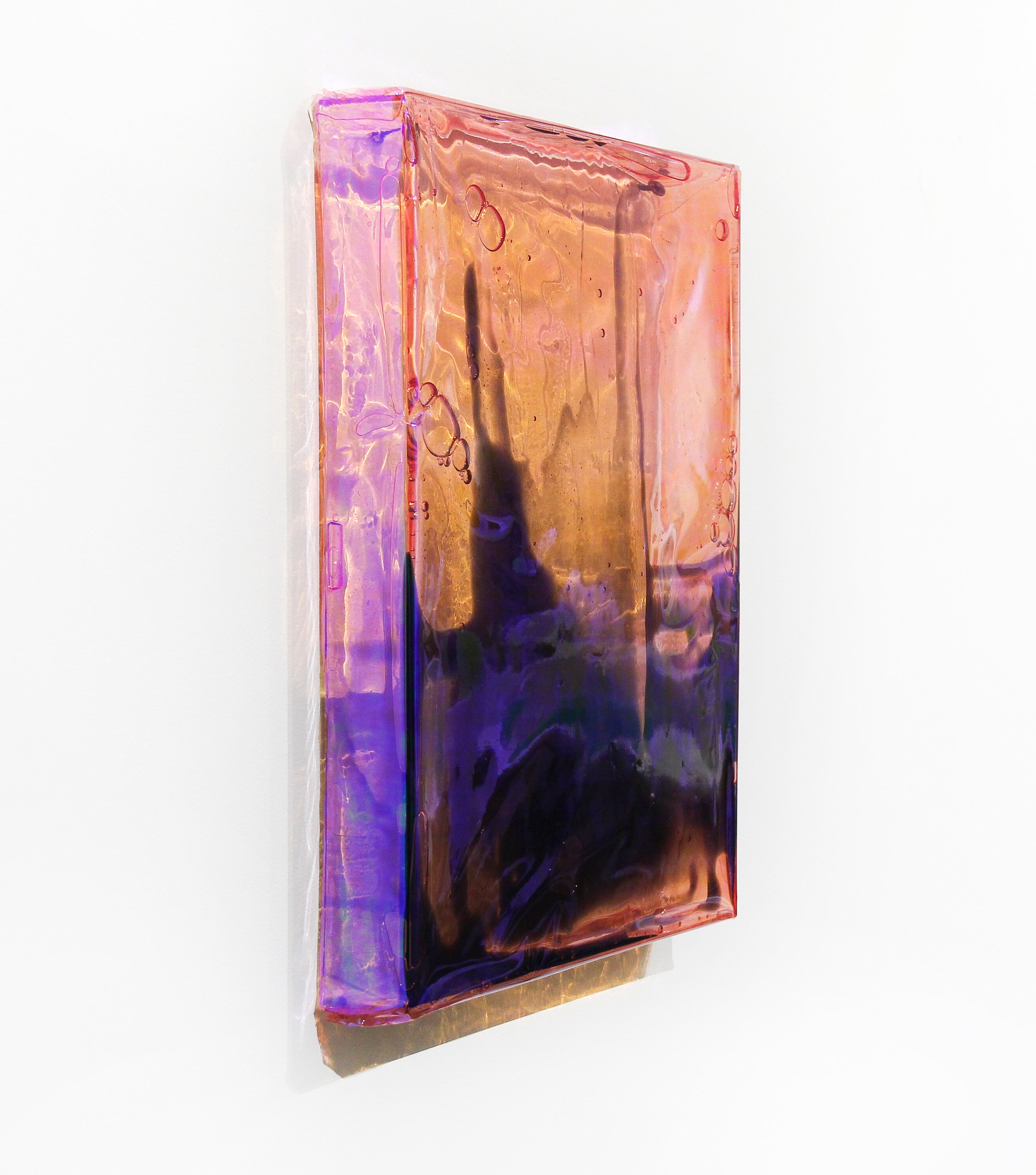 Redshift, Iridescent Resin Painting on Transparent Acrylic Panel ...