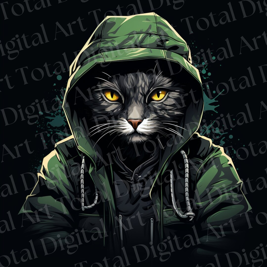 Gato Hacker en PNG y en PNG con fondo transparente. Descarga digital ...