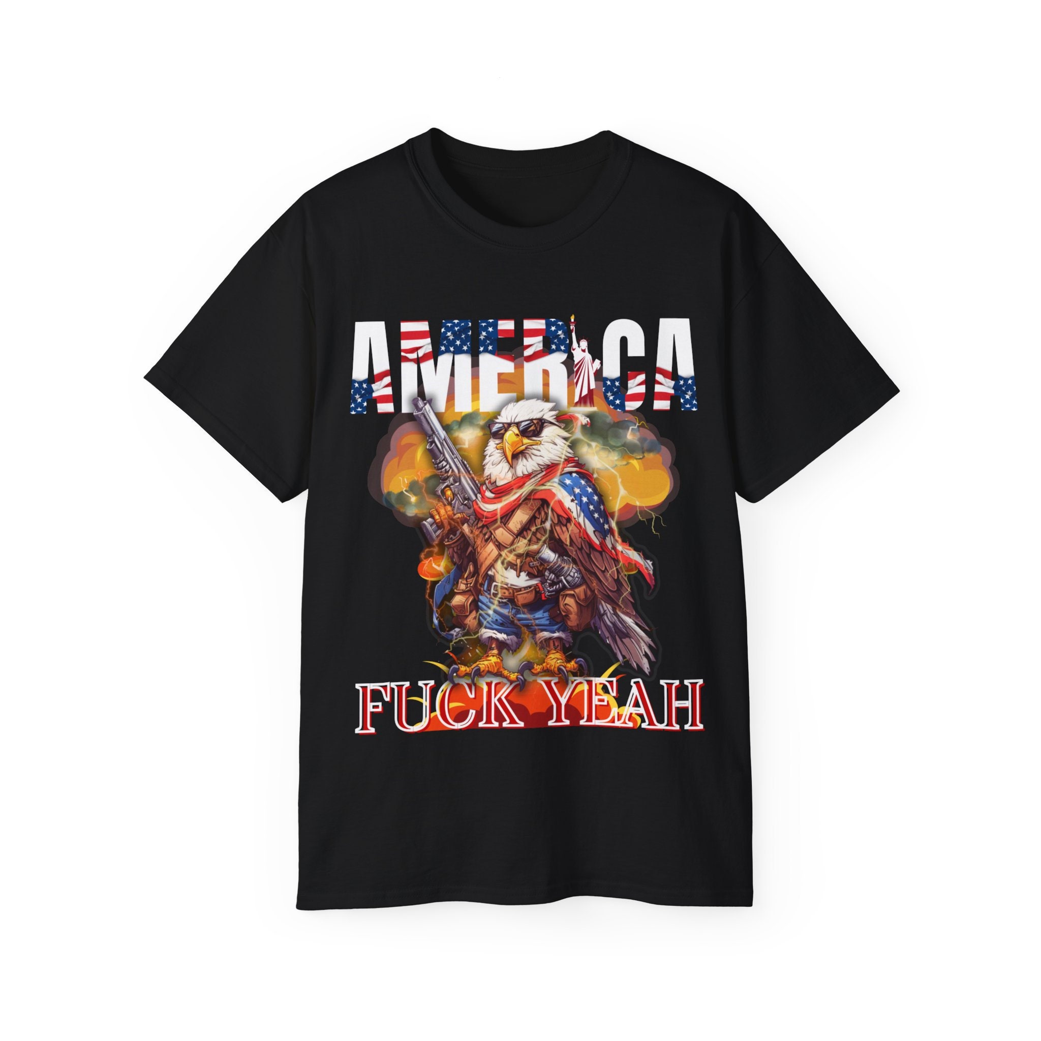America Fuck Yeah Vintage Bootleg Tshirt, Patriot Gift Shirt for ...