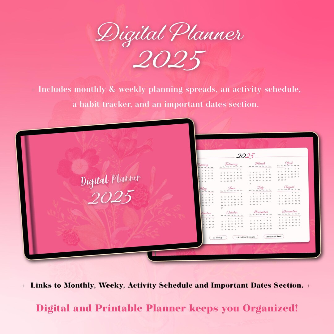 2025 Digital & Printable Planner for Work-life Balance - Weekly ...