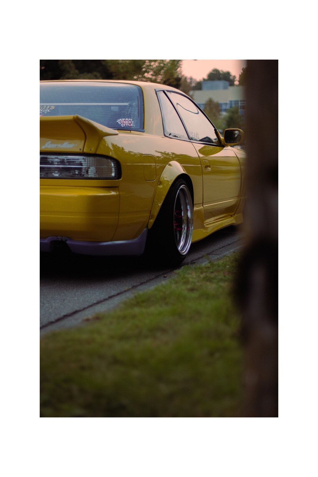 Vibrant Yellow Nissan Silvia S15 in Urban Setting - Etsy