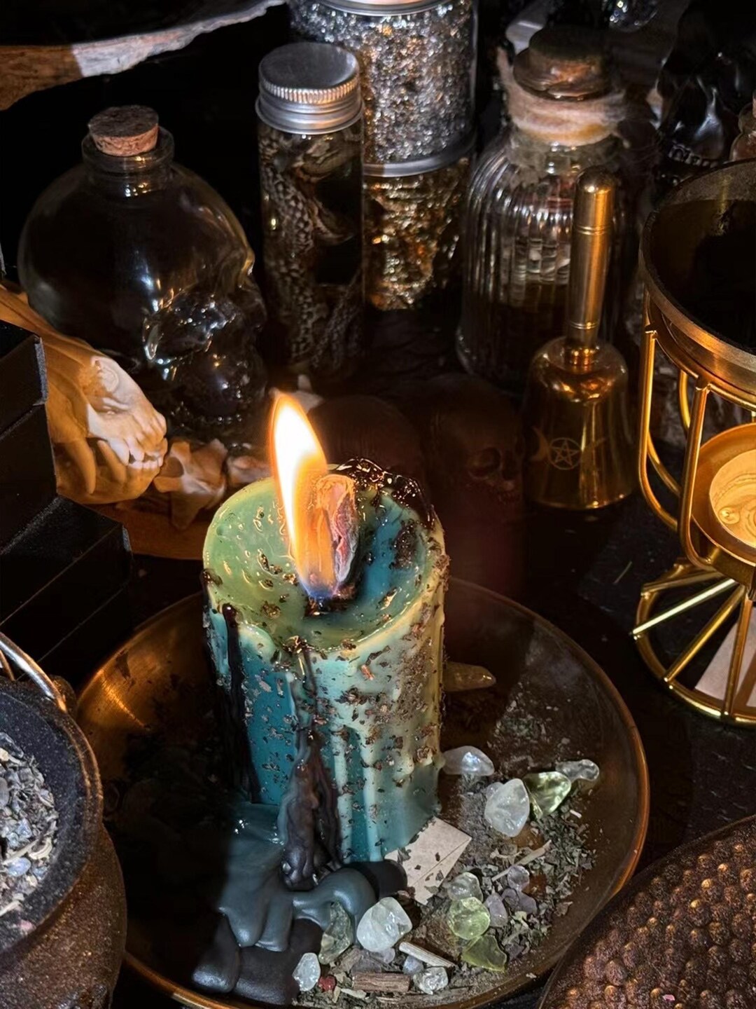 Natural Quartz Crystal Gravel Bottle, for Reiki Healing, Crystal Glass ...