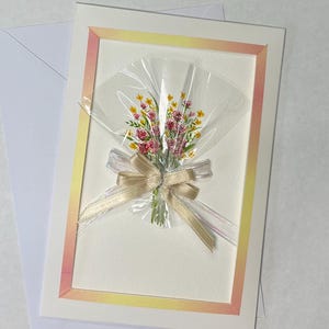 Flower Bouquet Card - Etsy