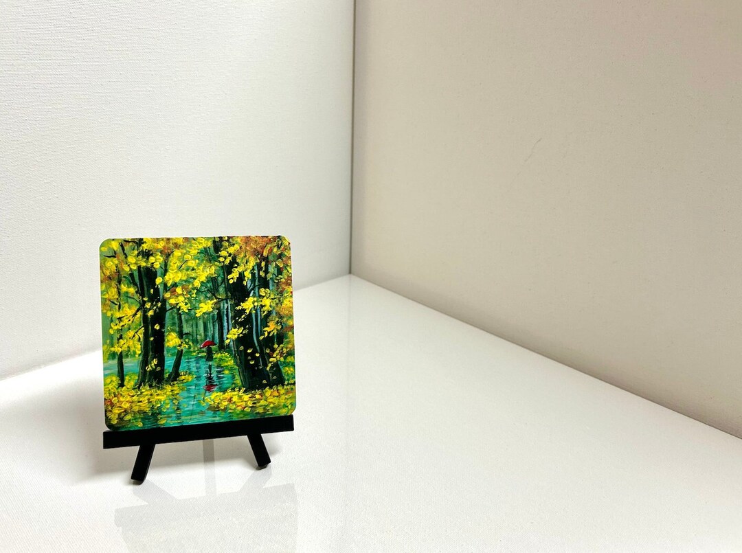 Miniature Easel Acrylic Painting - Etsy