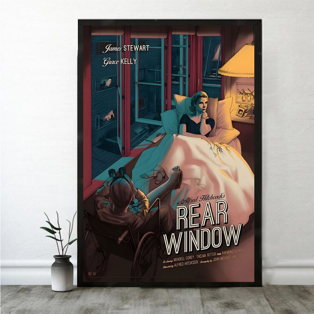 Rear Window Movie Poster, Vintage Poster, Movie Art Printing, Wall Art ...