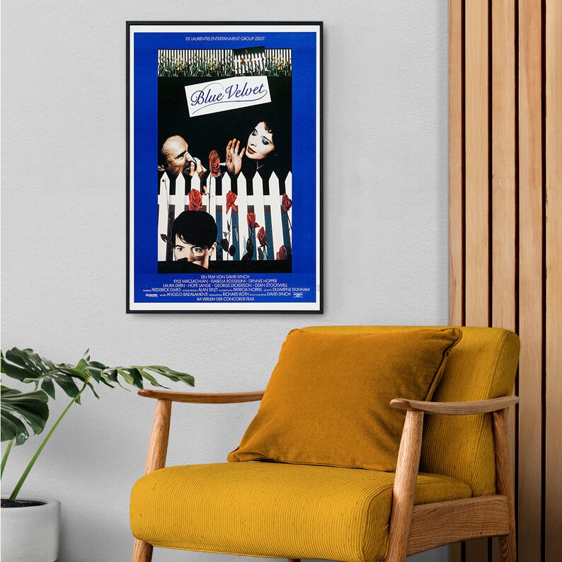 Blue Velvet Movie Poster, Vintage Poster, Art Printing, Wall Art Canvas ...