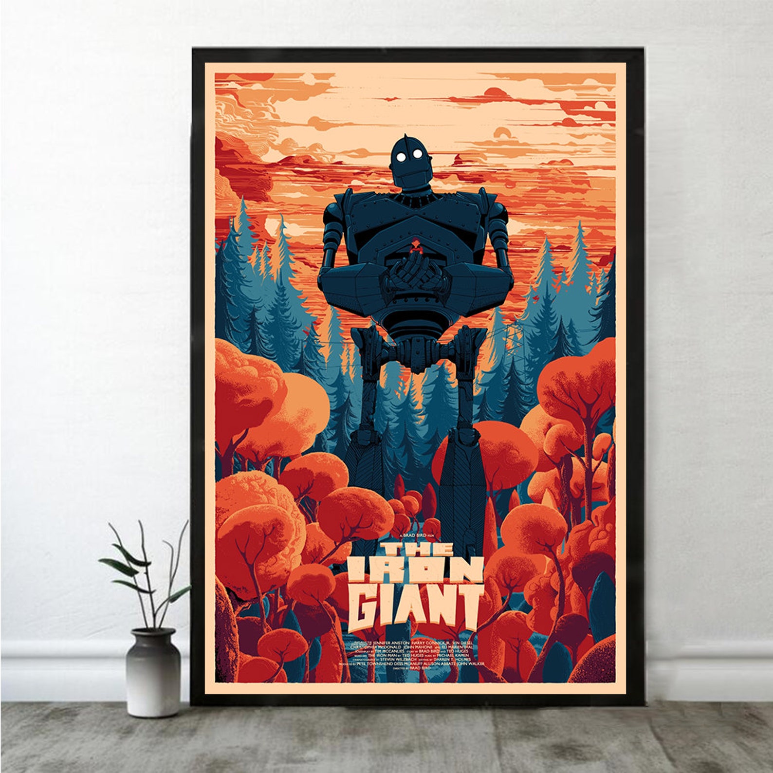 The Iron Giant Movie Poster, Vintage Poster, Movie Art Printing, Wall ...