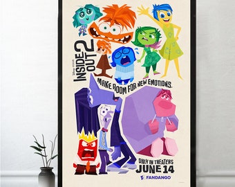 Inside Out 2 Poster, Movie Poster, Wall Art, Room Decoration, Art ...