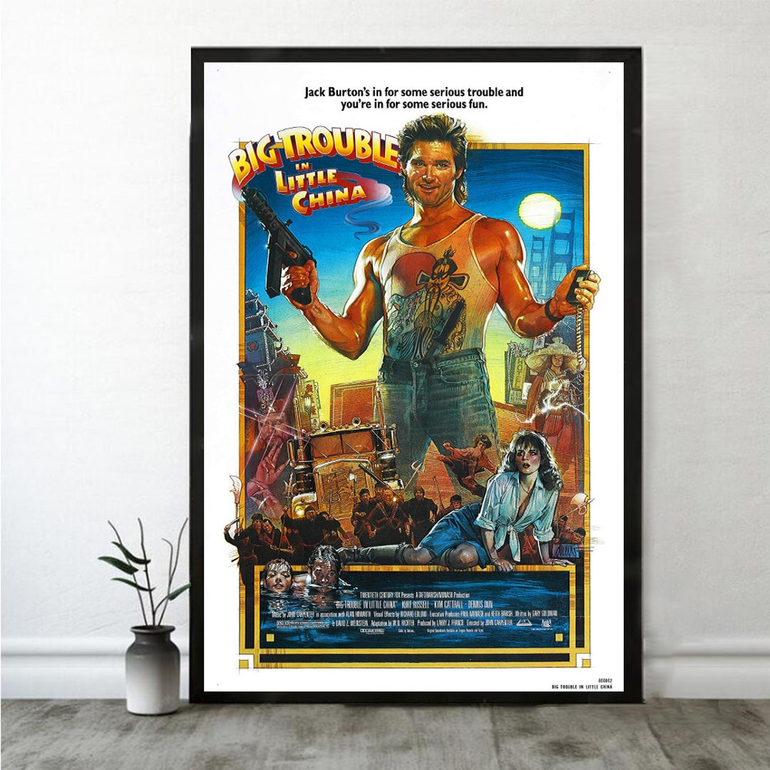 Big Trouble in Little China Movie Poster, Vintage Poster, Movie Art Printing, Wall Art Canvas ...