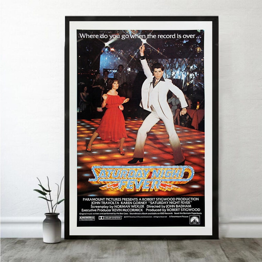 Saturday Night Fever Musical Movie Poster, Vintage Poster, Movie Art ...