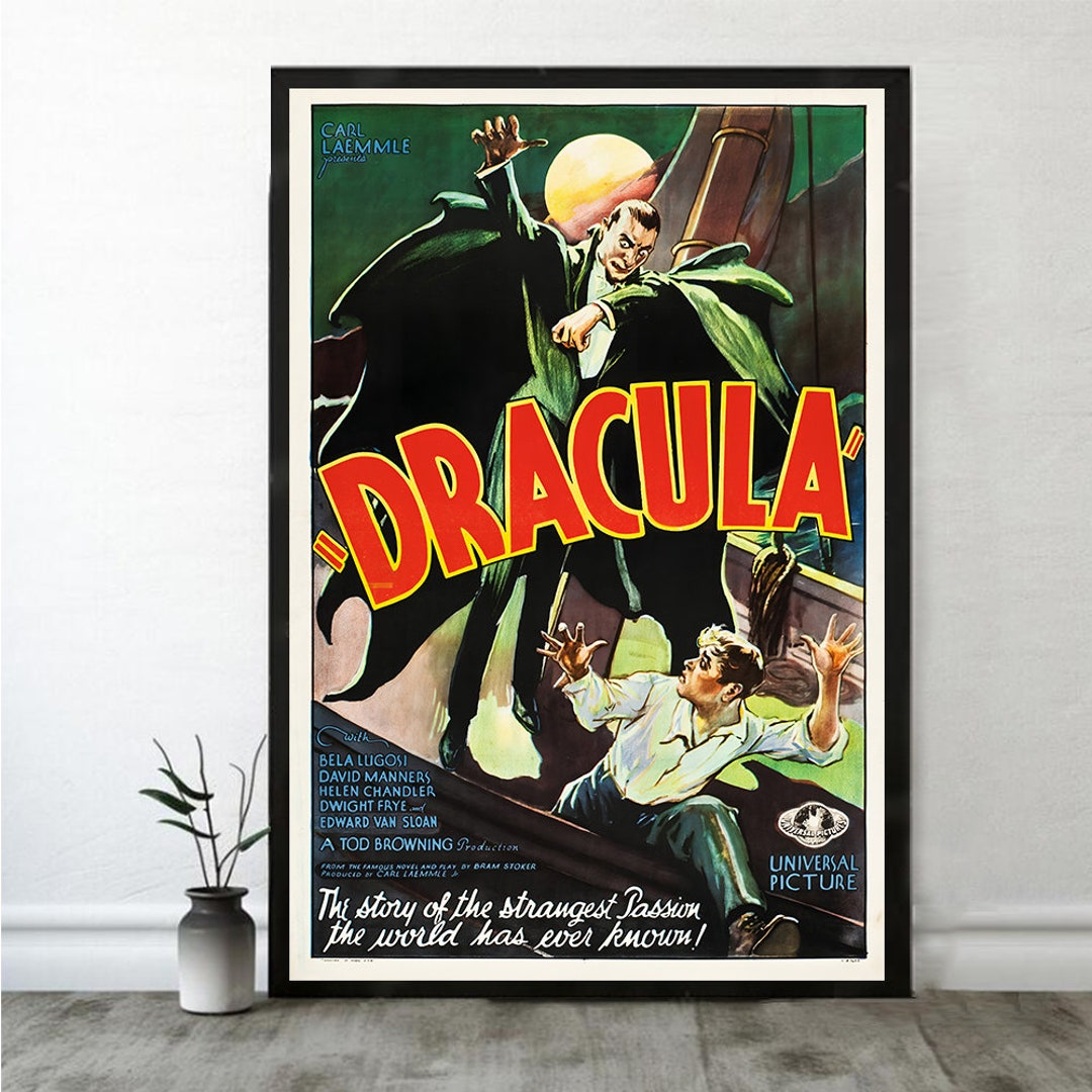Dracula Movie Poster, Vintage Poster, Movie Art Printing, Wall Art ...