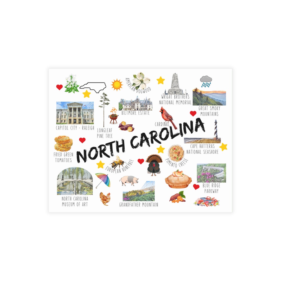 North Carolina - Postcard Bundles (envelopes Not Included) - Etsy