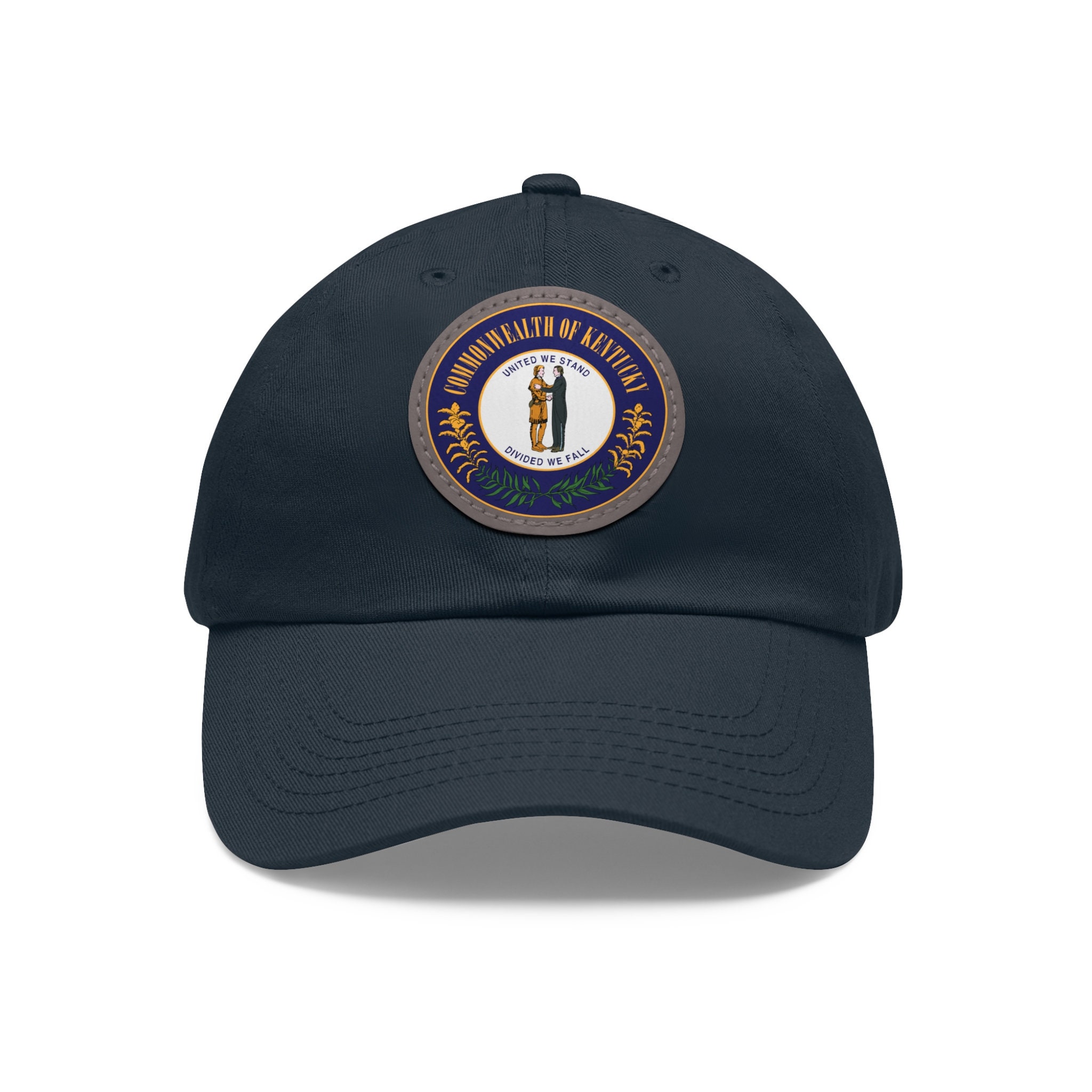 State of Kentucky Seal Hat With Leather Patch - Etsy