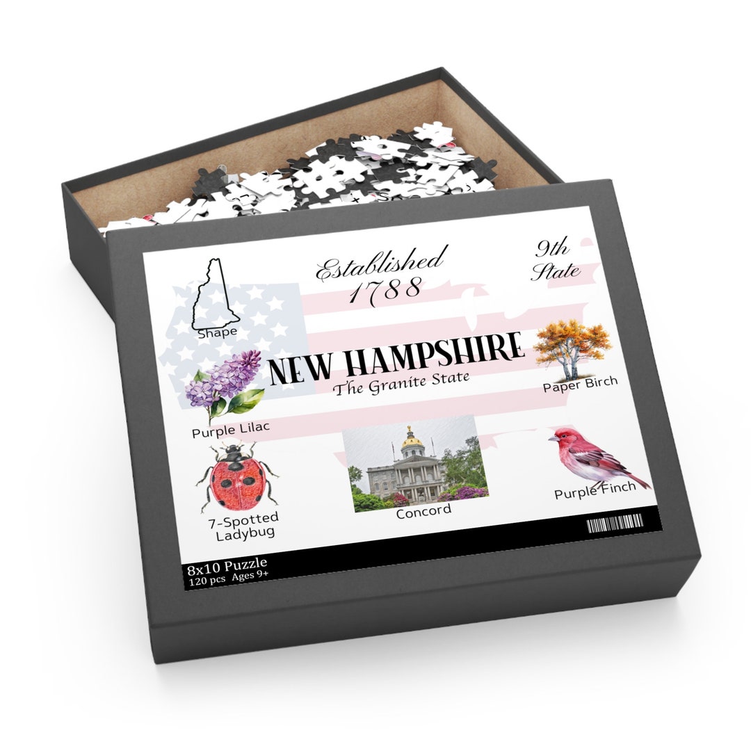 New Hampshire Puzzle (120, 252, 500-piece) - Etsy