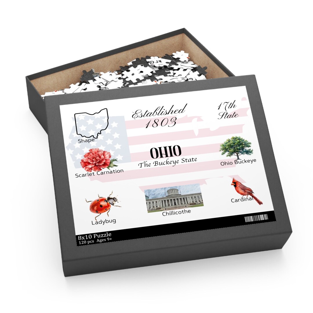 Ohio Puzzle (120, 252, 500-piece) - Etsy