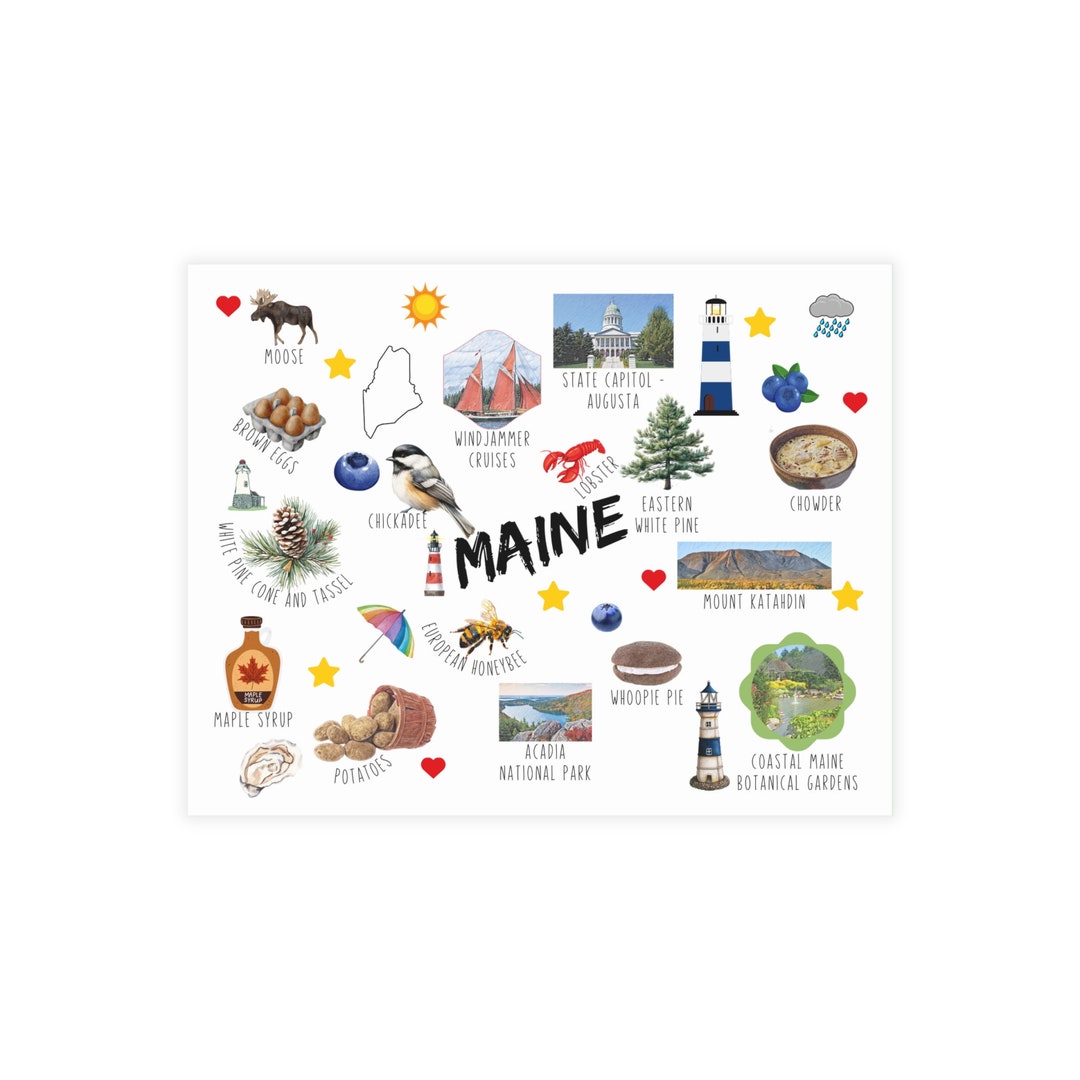 Maine - Postcard Bundles (envelopes Not Included) - Etsy