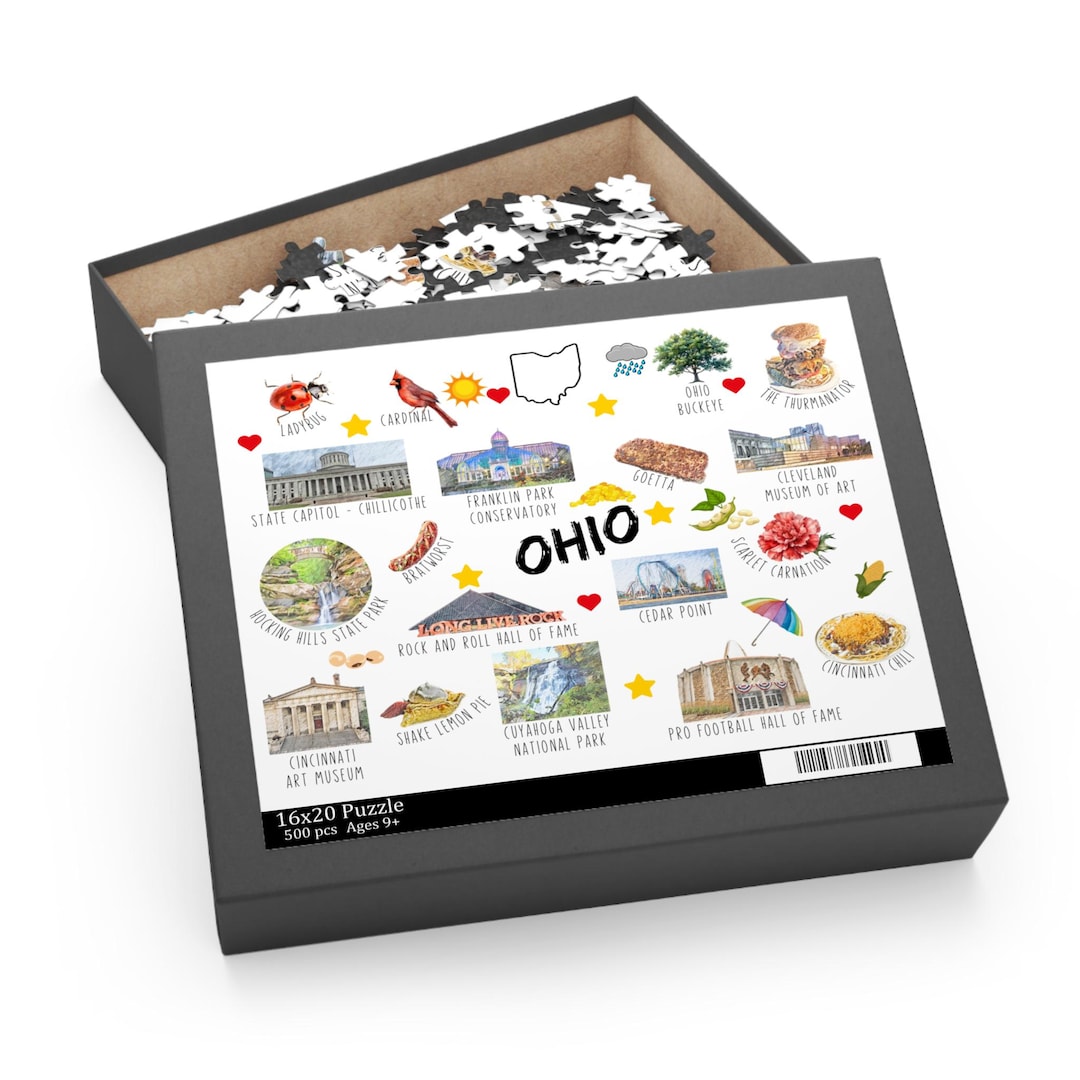 Ohio Landmarks Collage Puzzle | State Icons 500-piece - Etsy