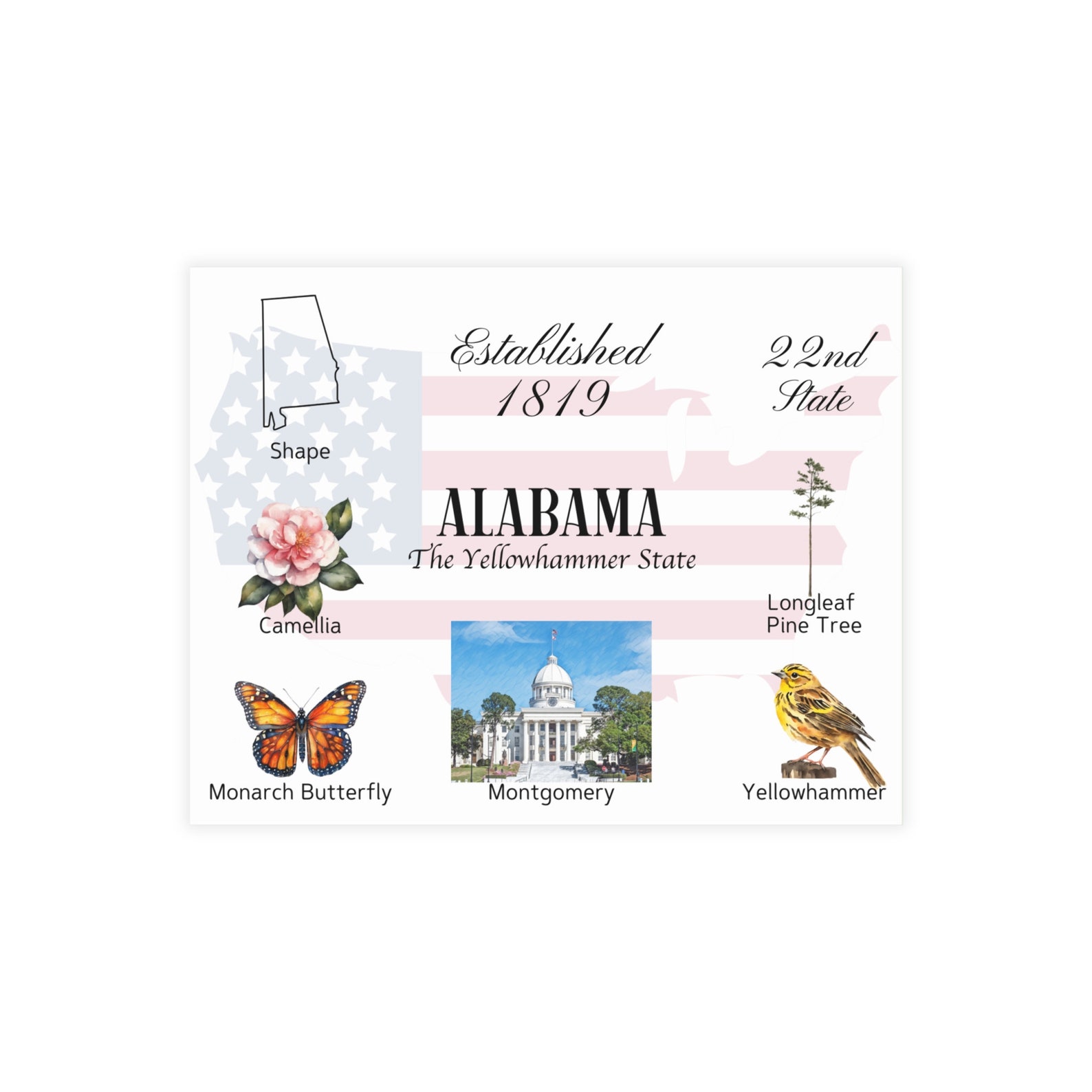 Alabama - Postcard Bundles (envelopes Not Included) - Etsy
