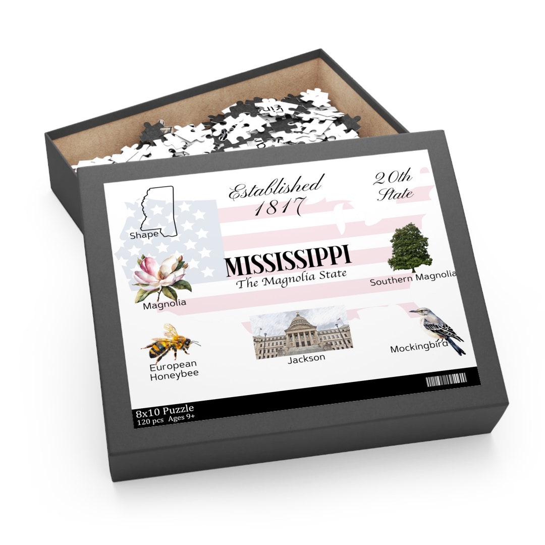 Mississippi Puzzle (120, 252, 500-piece) - Etsy