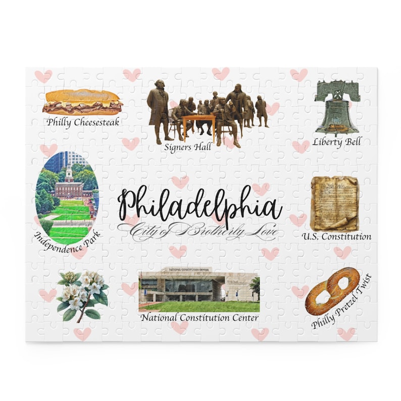 Philadelphia Puzzle (120, 252, 500-piece) - Etsy