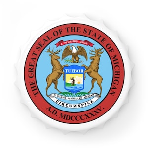 Michigan State Seal - Bottle Opener - Etsy