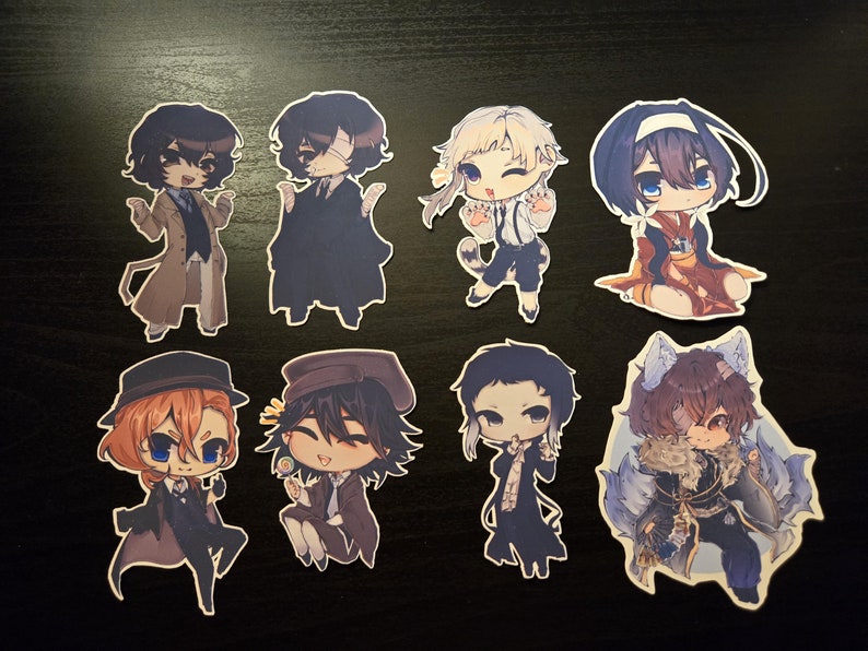 Bungou Stray Dogs Cute Chibi Stickers | BSD - Etsy
